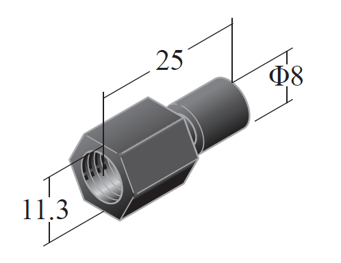 Reducing union- No.10 32UNF / No.1/4 28UNF, for OD 1/16" / 3.0mm / 1/8 ...